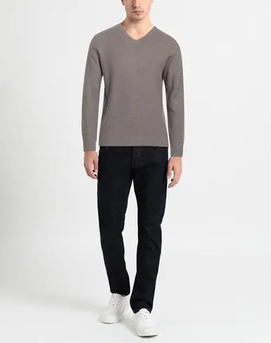 CASHMERE COMPANY V-neck Cashmere And Wool Sweater - Grey