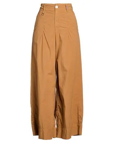 High Flared Cotton Pants - Beige