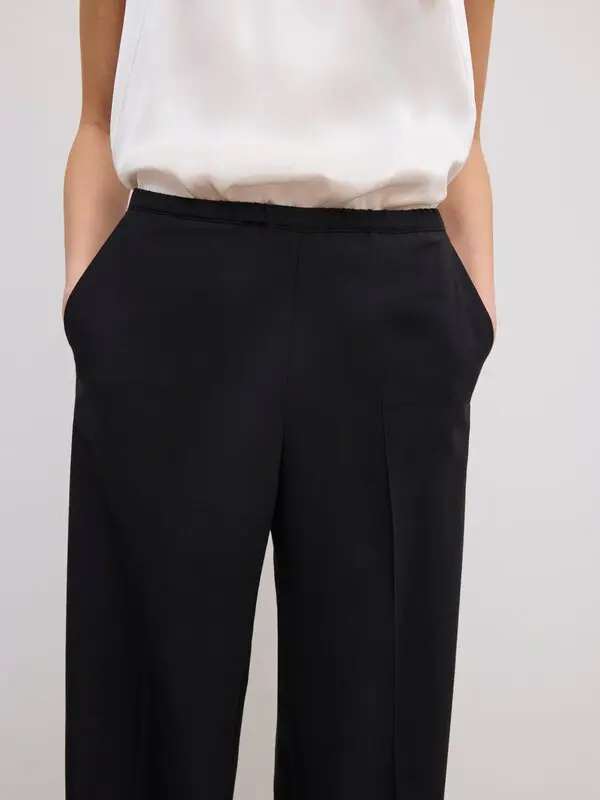 HOUSE OF DAGMAR Elastic Wool Trousers
