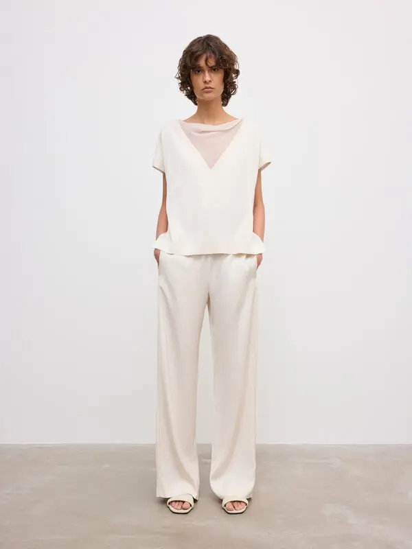 HOUSE OF DAGMAR Cap Sleeve Top - Pearl White