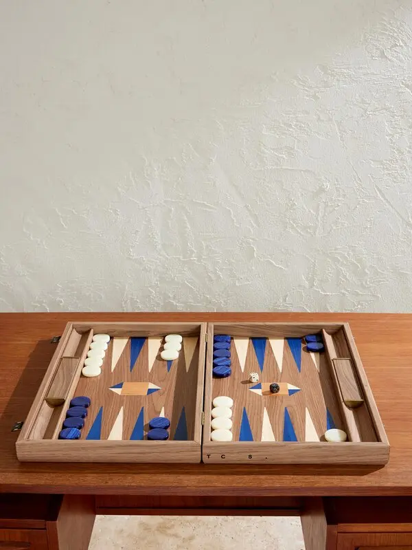 THE CONRAN SHOP Milos Wood Travel Backgammon Set