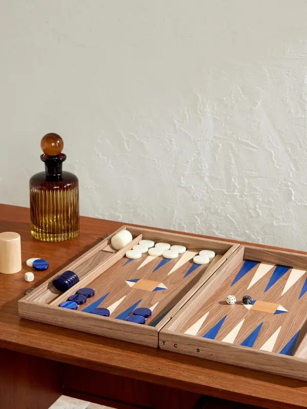 THE CONRAN SHOP Milos Wood Travel Backgammon Set