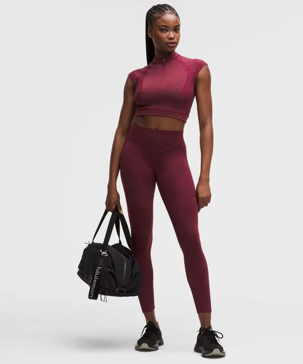 Lululemon Everlux Panelled High-rise 25" Tights - Burgundy Bay