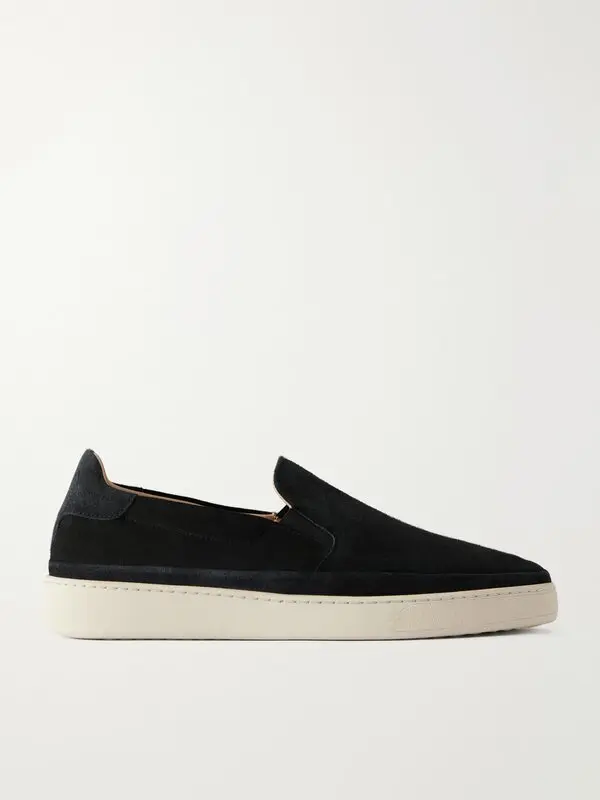 Mulo Suede Slip-on Sneakers - Black