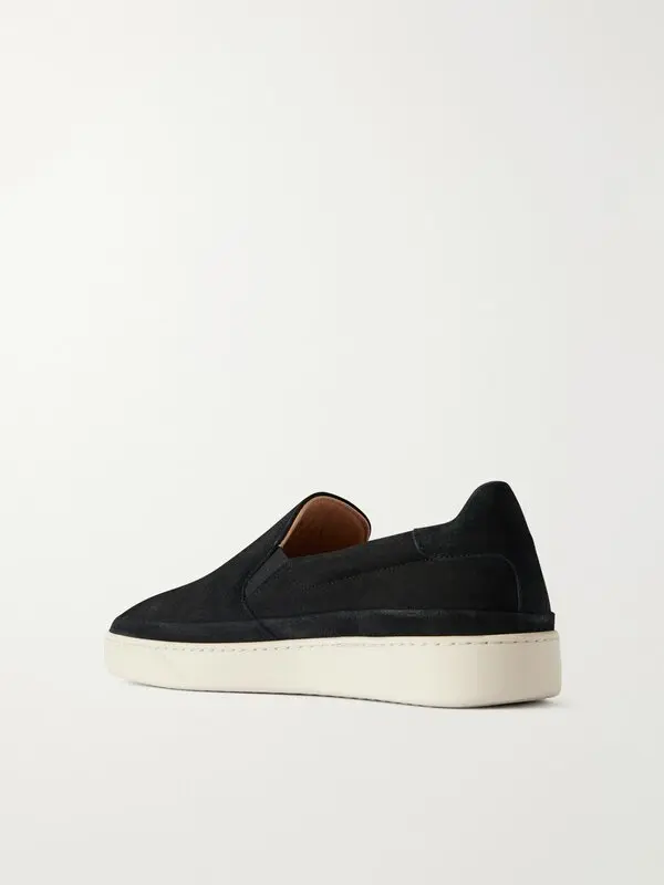 Mulo Suede Slip-on Sneakers - Black