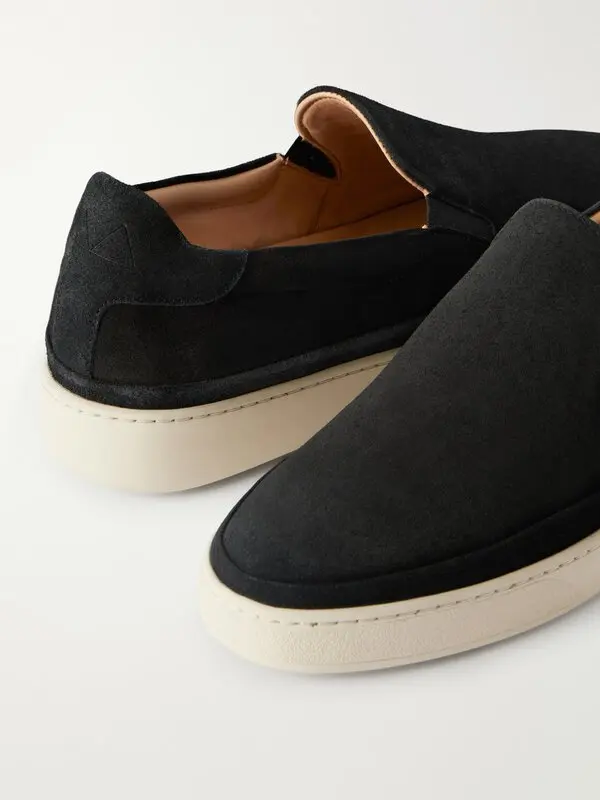 Mulo Suede Slip-on Sneakers - Black