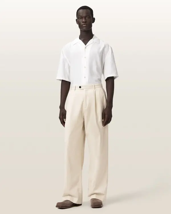 ALLSAINTS Midas Wide Leg Trousers - Tern White