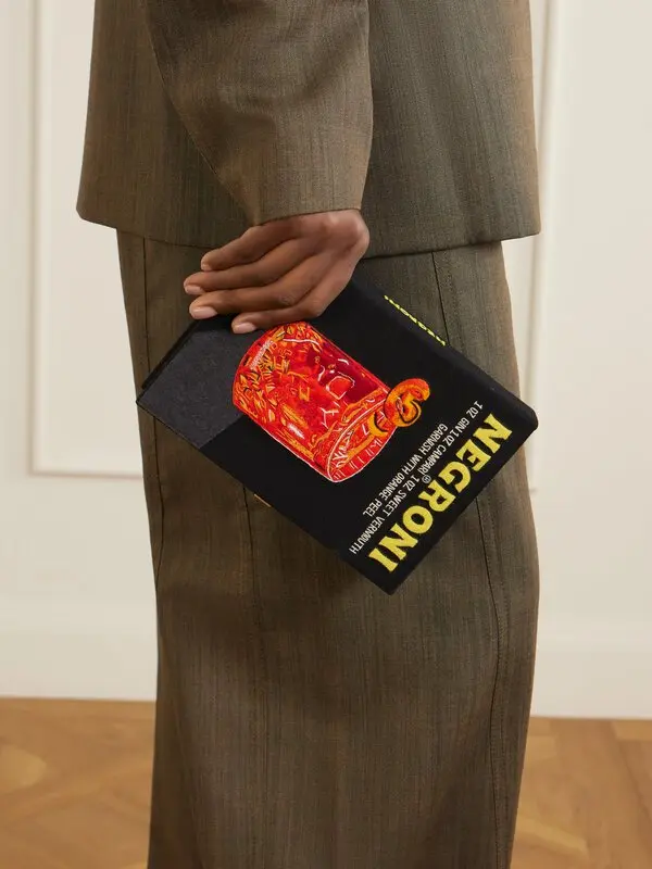 OLYMPIA LE-TAN Negroni Embroidered Clutch - Black