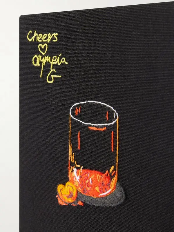OLYMPIA LE-TAN Negroni Embroidered Clutch - Black