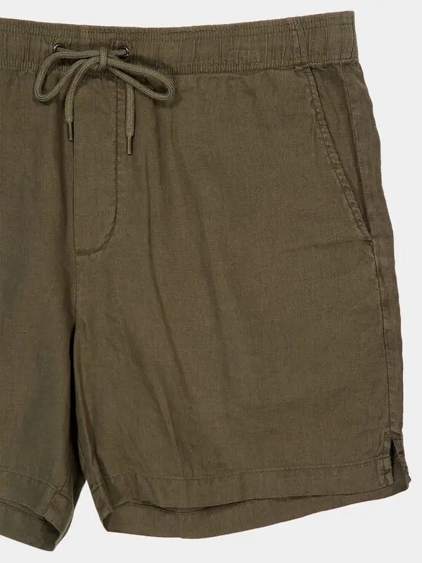 JAMES PERSE Linen Drawstring Shorts - Green