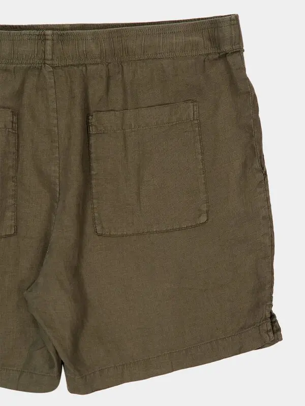 JAMES PERSE Linen Drawstring Shorts - Green