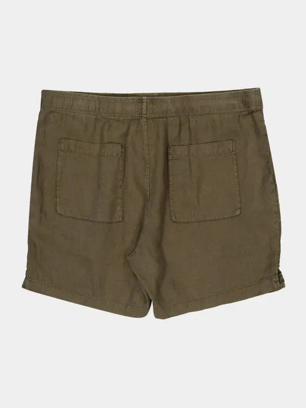 JAMES PERSE Linen Drawstring Shorts - Green