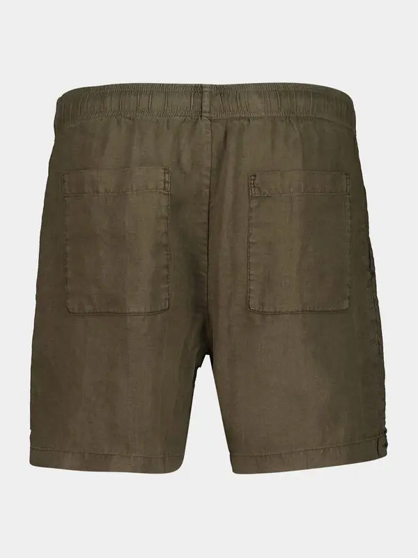 JAMES PERSE Linen Drawstring Shorts - Green