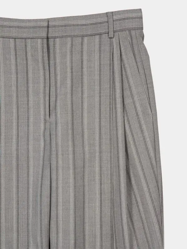 Stella McCartney Melange Striped Trousers - Grey