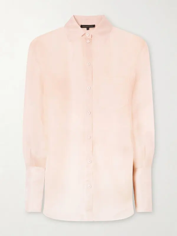 Kiki De Montparnasse Silk-organza Shirt - Pink
