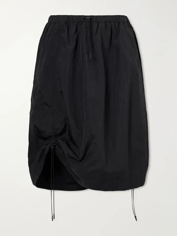 On Recycled Shell Midi Skirt - Black