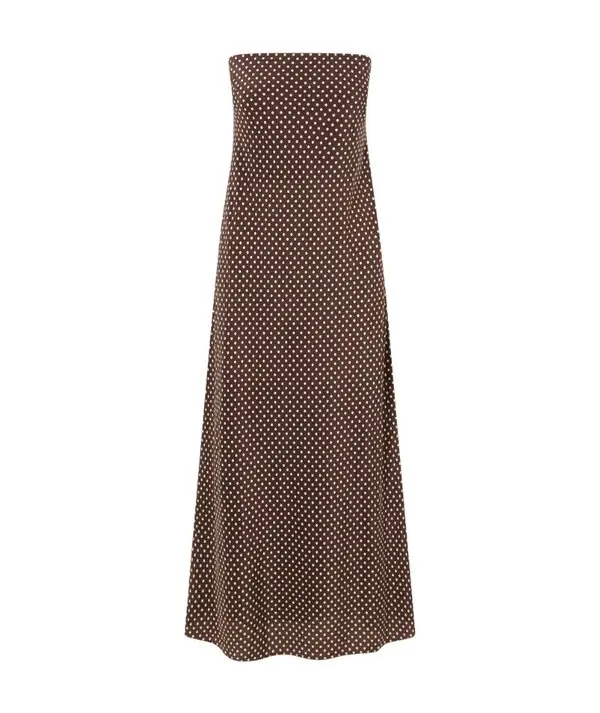 Matteau Bias Polka-dot Silk Crepe De Chine Midi Dress