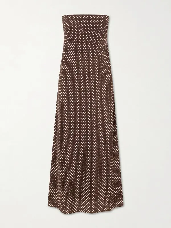 Matteau Bias Polka-dot Silk Crepe De Chine Midi Dress