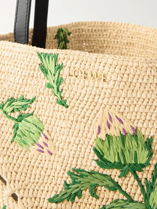 Loewe X Paula's Ibiza Puzzle Fold Raffia Tote Bag
