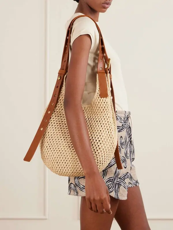 Loewe The Punch Hole Raffia Shoulder Bag