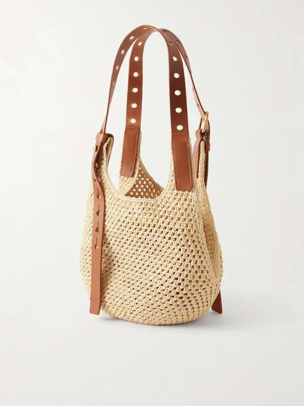 Loewe The Punch Hole Raffia Shoulder Bag