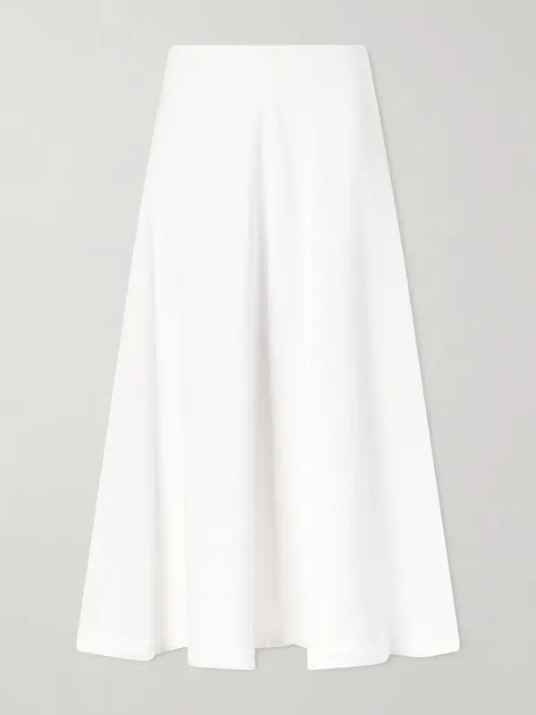 Altuzarra Varda Paneled Cotton-blend Midi Skirt - White