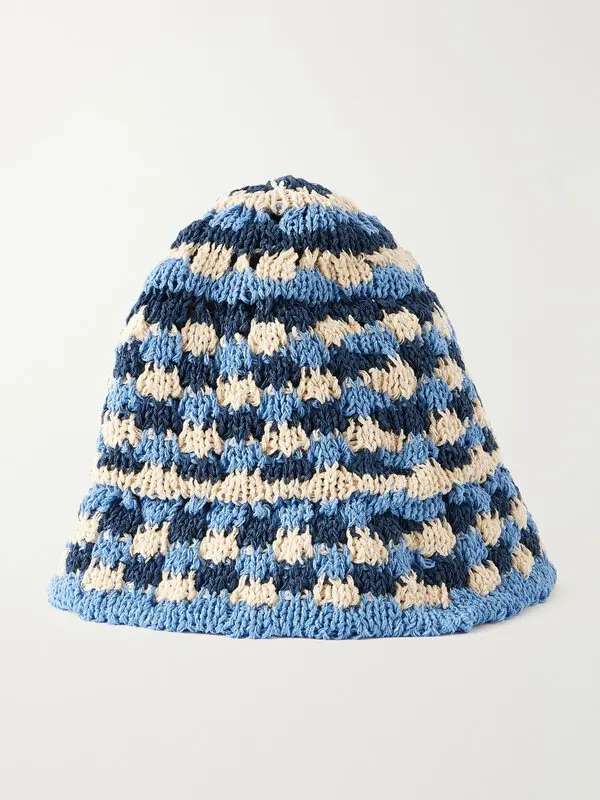 Loewe Anagram Crocheted Bucket Hat
