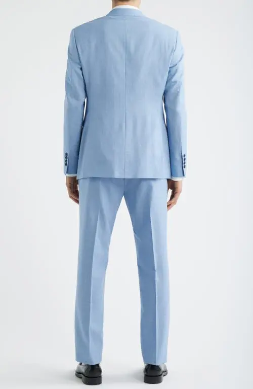 Emporio Armani Mélange Wool & Silk Blend Suit - Light Blue