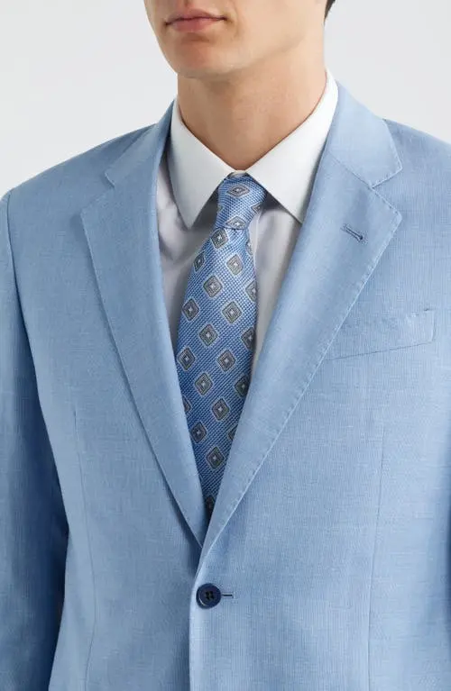 Emporio Armani Mélange Wool & Silk Blend Suit - Light Blue