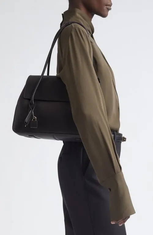TOM FORD Medium Leather Shoulder Bag - Black