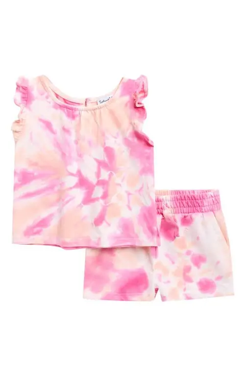 Splendid Tie-dye Shirt & Shorts Set - Hibiscus Tie Dye