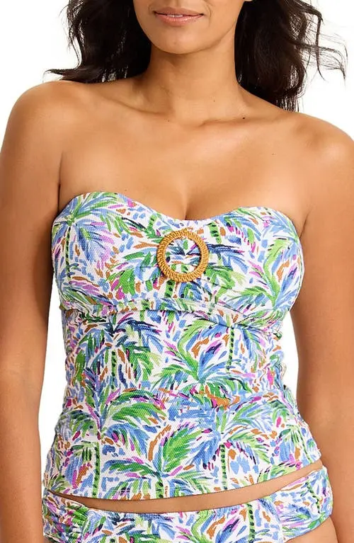 Tommy Bahama Poolside Palms Upf 50+ Bandini Swim Top - Four Leaf Clover