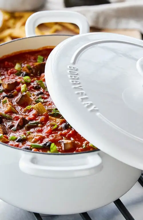 GREENPAN X Bobby Flay 5.5-quart Enameled Cast Iron Dutch Oven - Cream