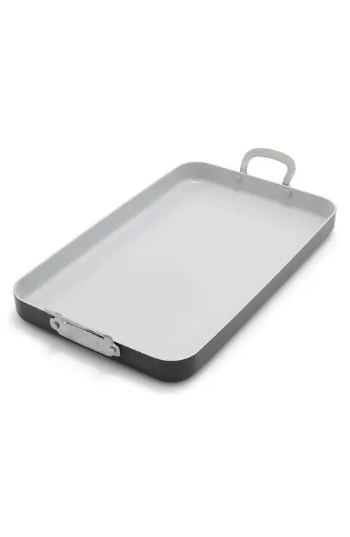 GREENPAN X Bobby Flay Ceramic Nonstick Double Burner Griddle - Graphite