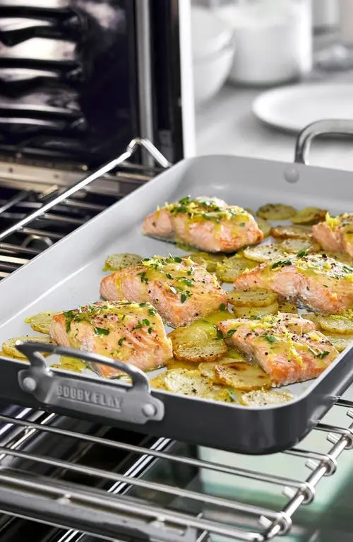 GREENPAN X Bobby Flay Ceramic Nonstick Double Burner Griddle - Graphite