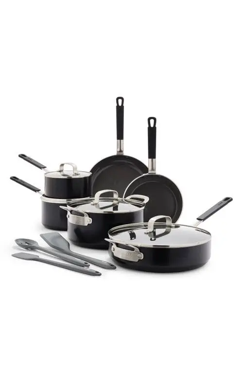 GREENPAN X Bobby Flay Professional Ceramic Nonstick 13-piece Cookware Set - Black