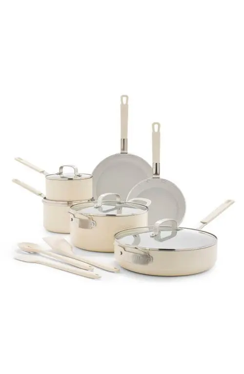 GREENPAN X Bobby Flay Professional Ceramic Nonstick 13-piece Cookware Set - Cream