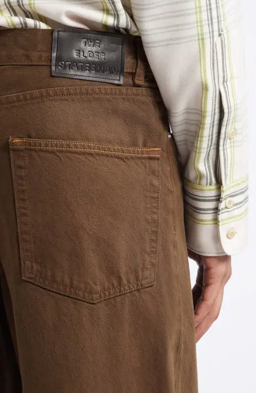 THE ELDER STATESMAN Hunter Baggy Jeans - Wenge