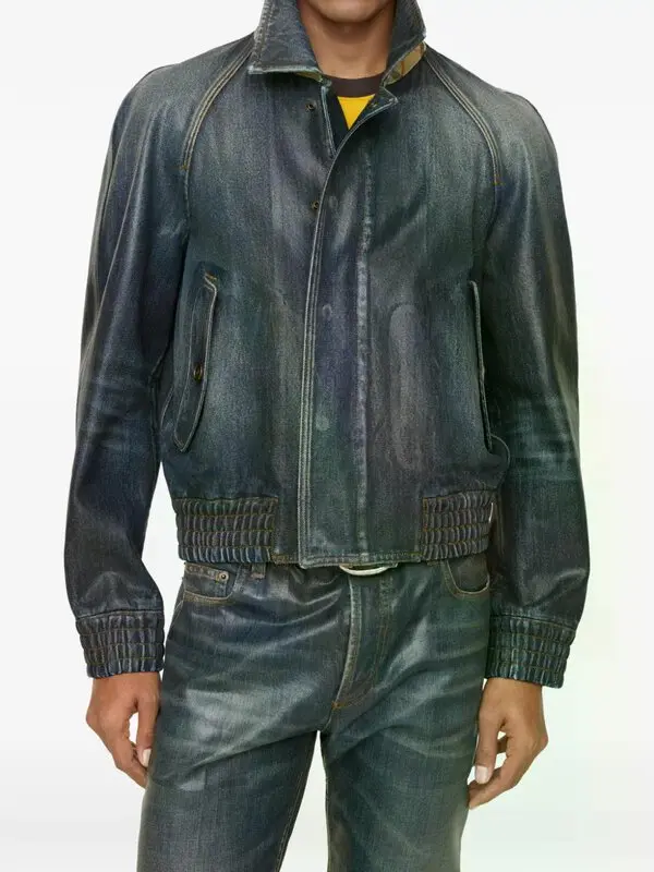 Burberry Coated Denim Jacket - Blue