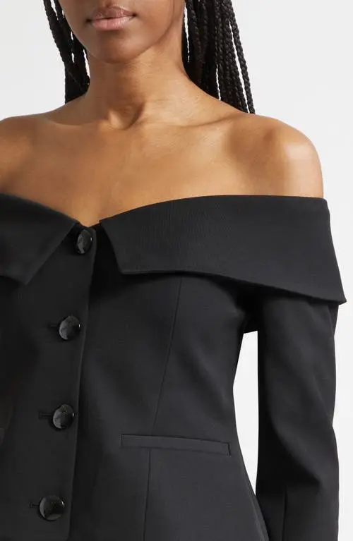 L'Agence Ingrid Off-the-shoulder Blazer Top