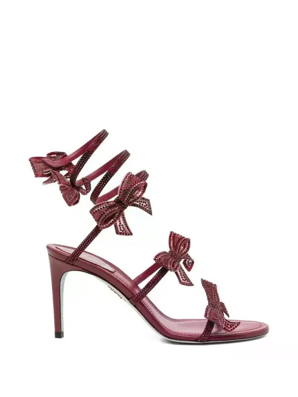 Rene Caovilla 80mm Cleo Embellished Sandals - Red