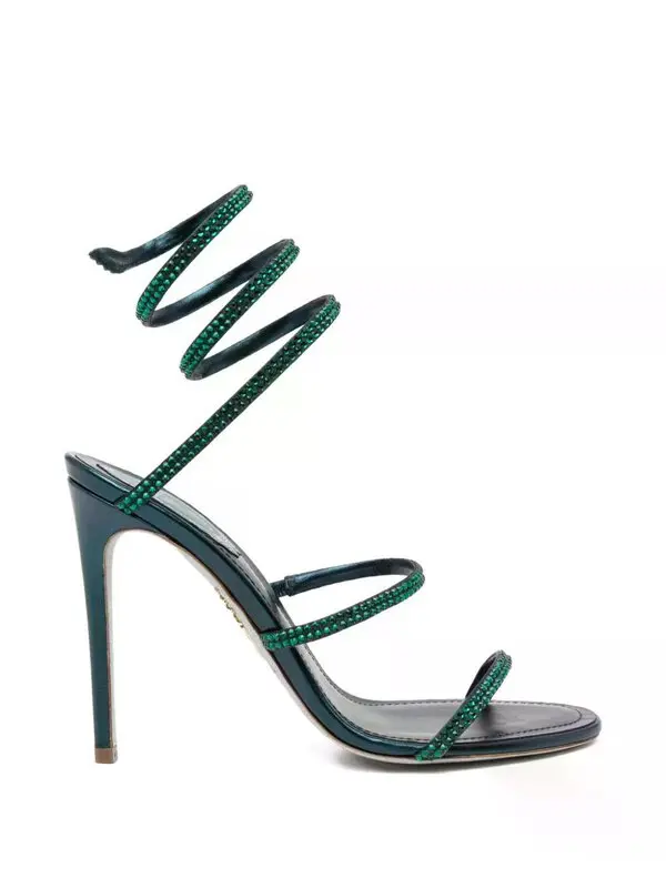 Rene Caovilla 105mm Cleo Embellished Sandals - Green