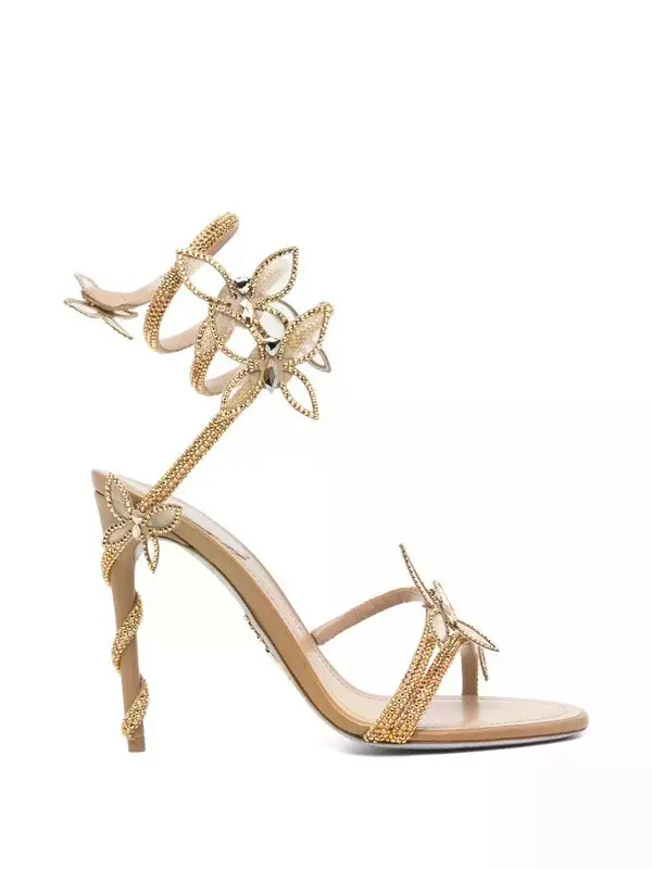 Rene Caovilla 105mm Margot Sandals - Gold