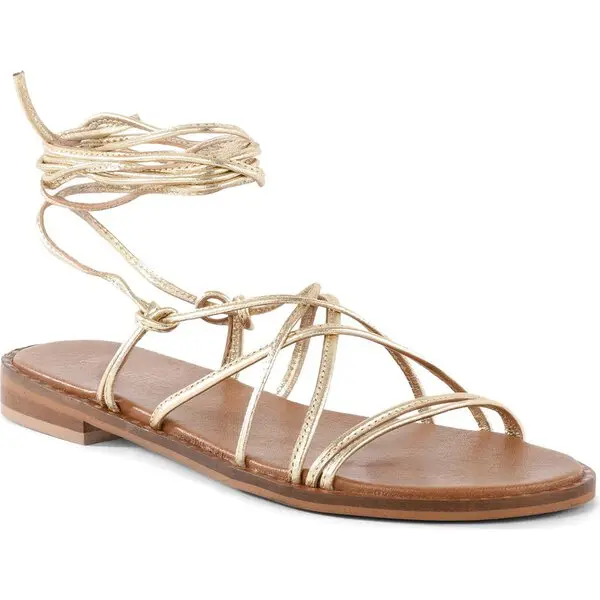 Seychelles Lighthouse Ankle Wrap Sandal - Gold