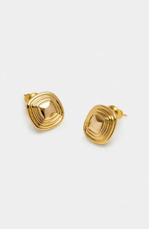 KATIE LOXTON Sofia Pvd Coated Textured Stud Earrings - Gold