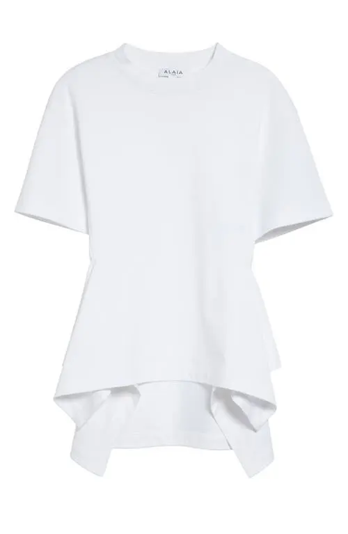 Alaïa Panelled Cotton T-shirt - Blanc