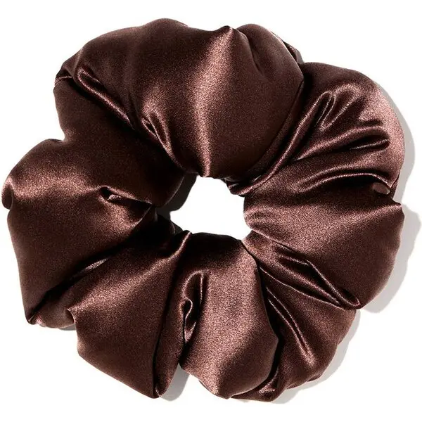 DROWSY Silk Padded Scrunchie - Cocoa Glow