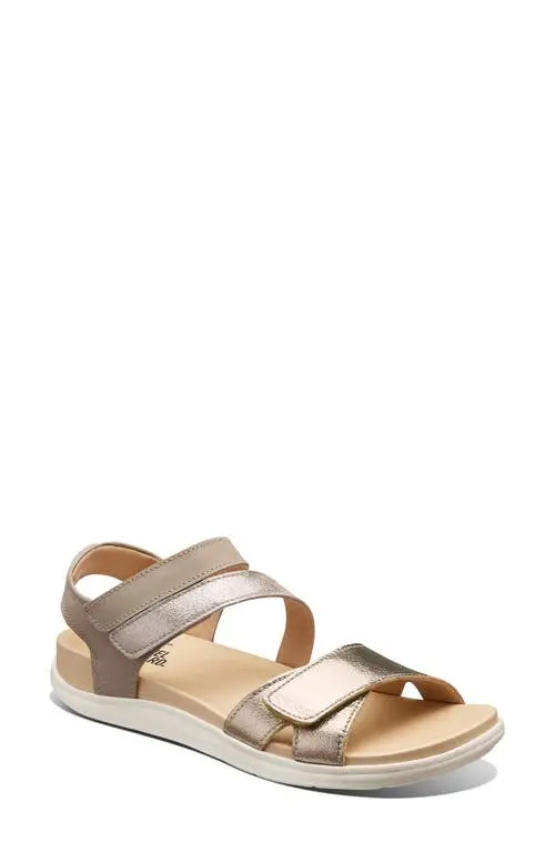 Samuel Hubbard Capri Slingback Platform Wedge Sandal - Two Tone Bronze Leather