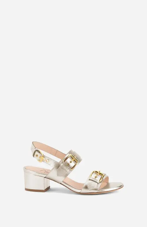 Agl Lala Straps Buckled Sandals - Metallic Silver