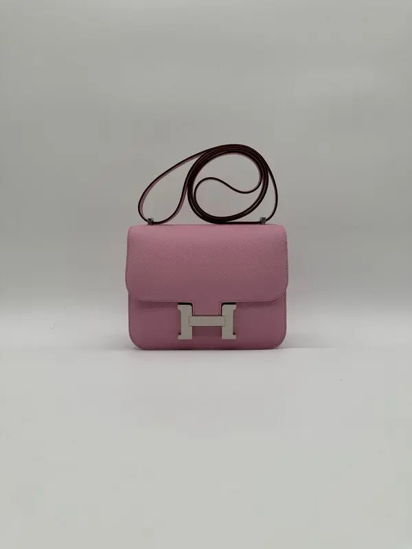 Hermès Constance Epsom With Palladium Hardware - Mauve Sylvestre